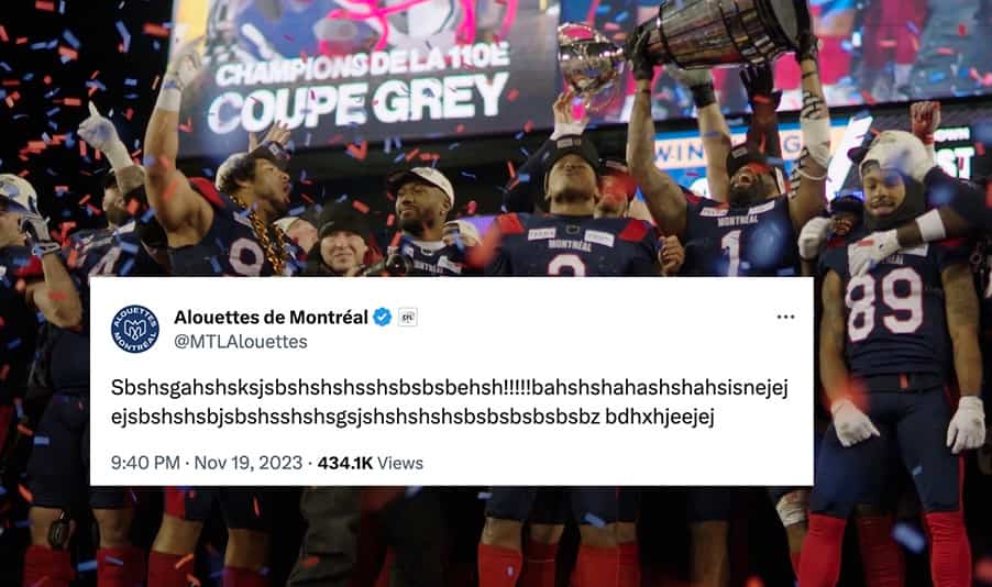 8 tweets qui prouvent que les Alouettes sont en délire sur les réseaux ...