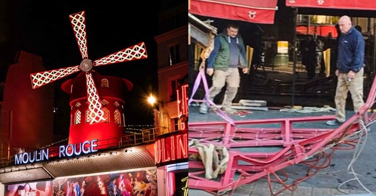 Du coup, les ailes du célèbre Moulin Rouge de Paris se sont effouèrées ...