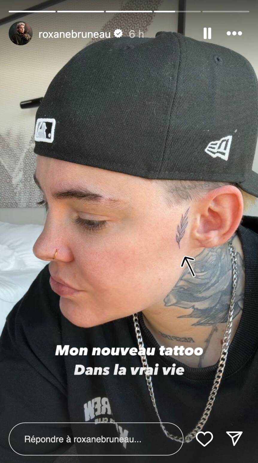 Roxane Bruneau a un nouveau tatouage sur le visage et rit de la ...