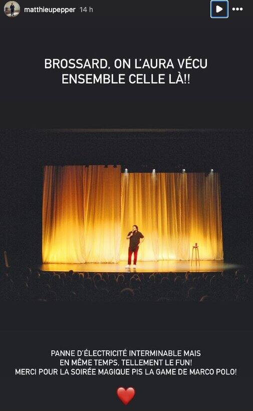 Plongé dans le noir en plein spectacle: Matthieu Pepper joue à «Marco ...