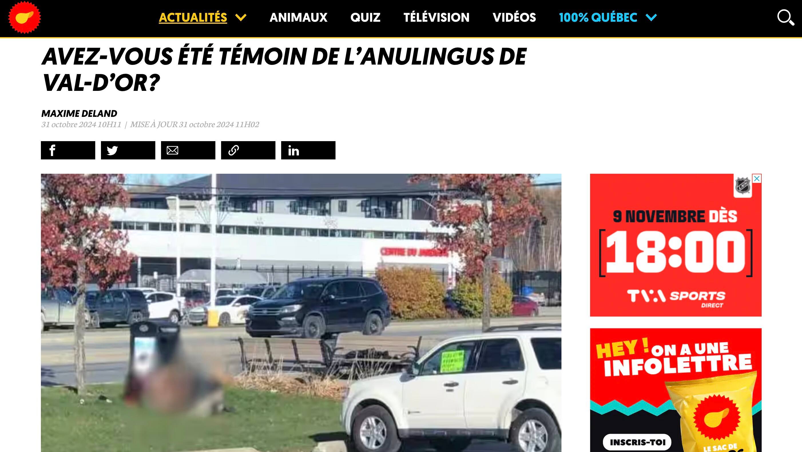 Anulingus de Val-d’Or: le lieu où il s’est produit a été immortalisé ...