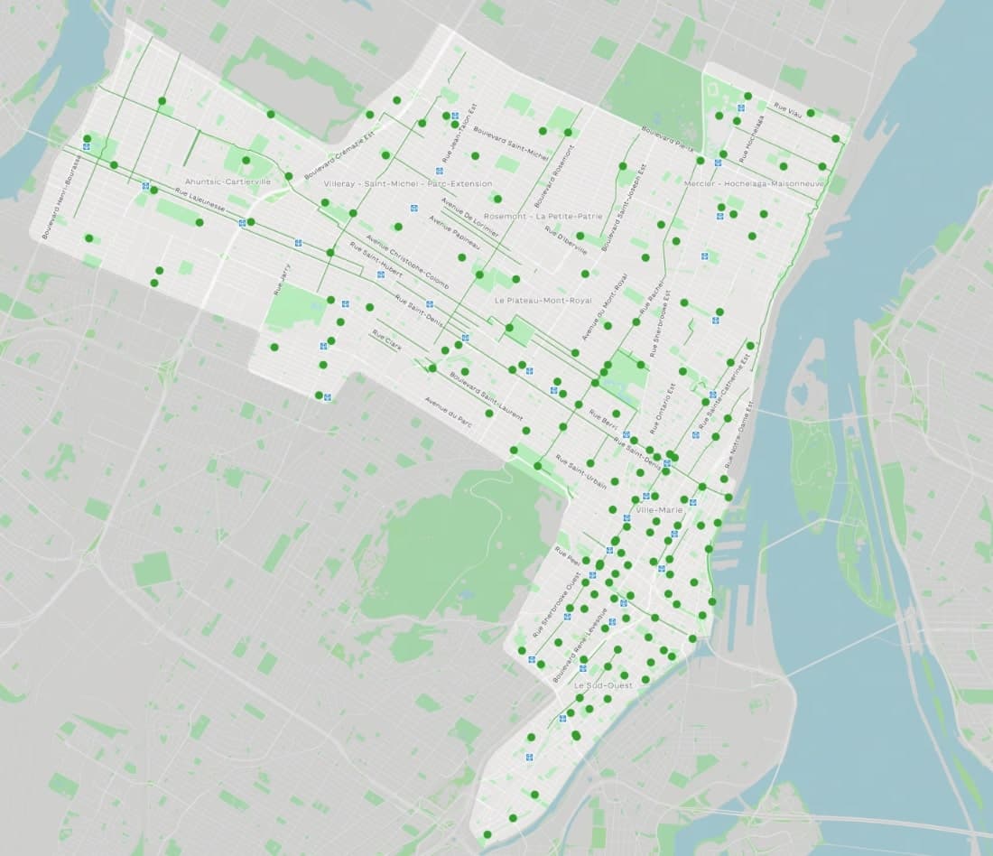 Bixi: voici la carte des stations qui resteront ouvertes cet hiver | 24 ...