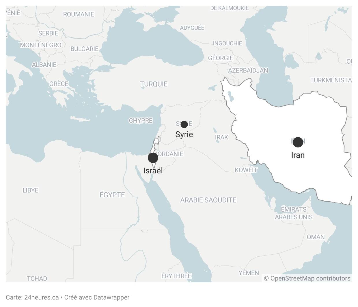 Où se trouvent l'Iran et Israël? Une carte pour mieux comprendre | 24 ...
