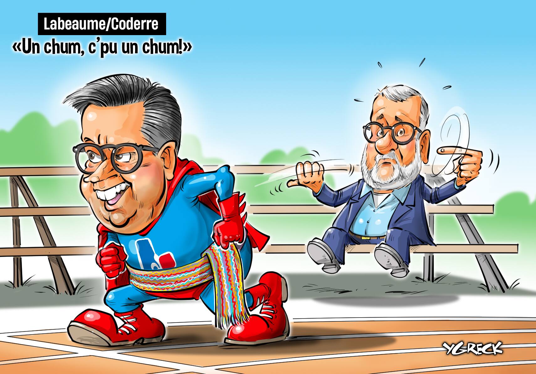 La caricature d'Ygreck en vidéo: Labeaume critique sévèrement Coderre | JDQ