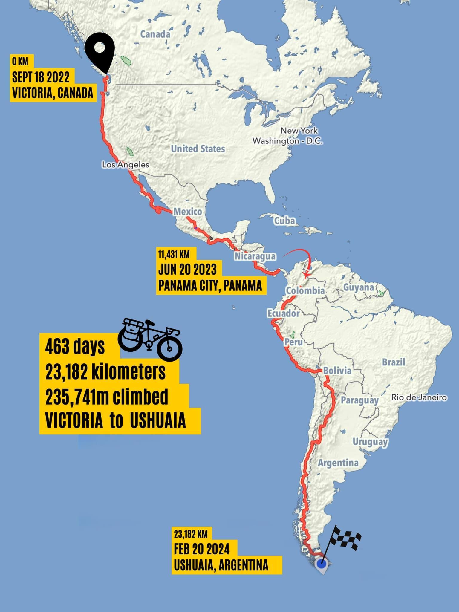 Dominick Ménard: 23 000 km à vélo entre le Canada et la Patagonie | JDM