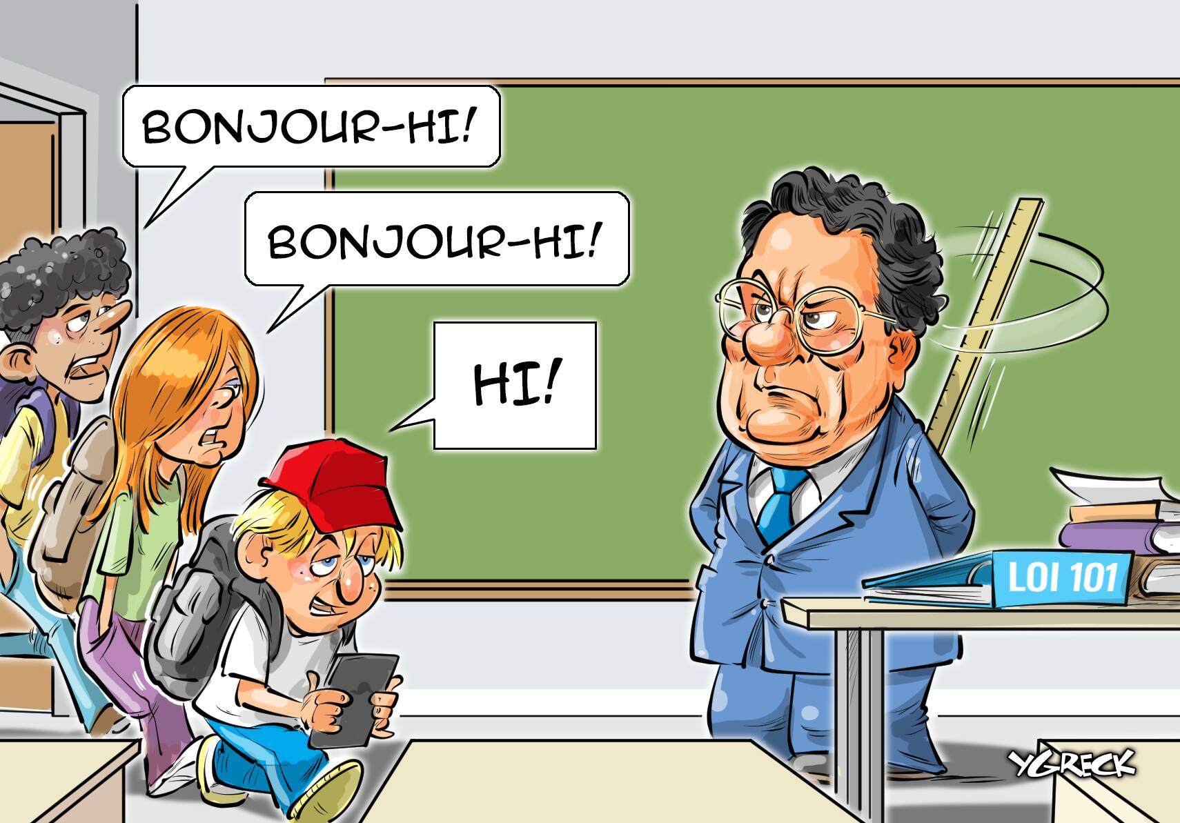 La caricature d'Ygreck en vidéo: le français en déclin dans les classes ...