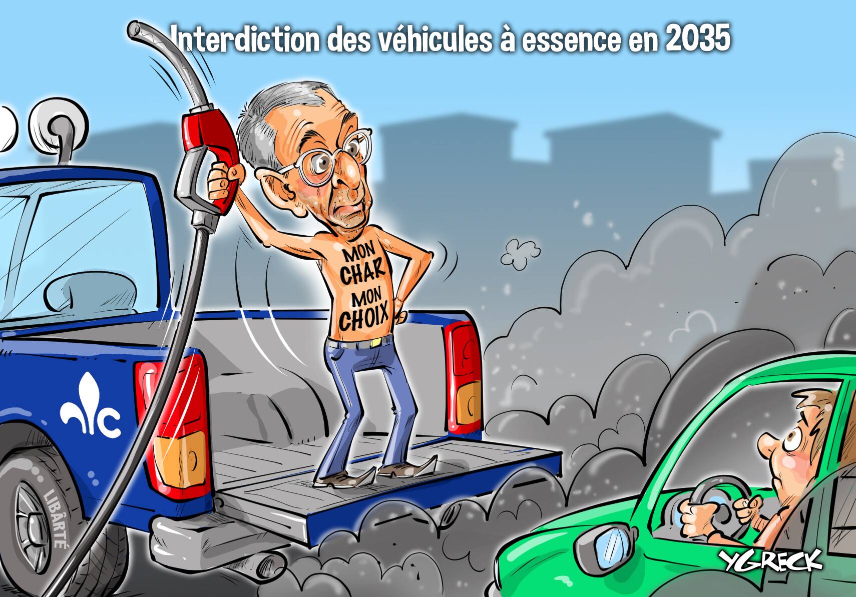 La caricature d'Ygreck en vidéo: «Mon char, mon choix» | JDM