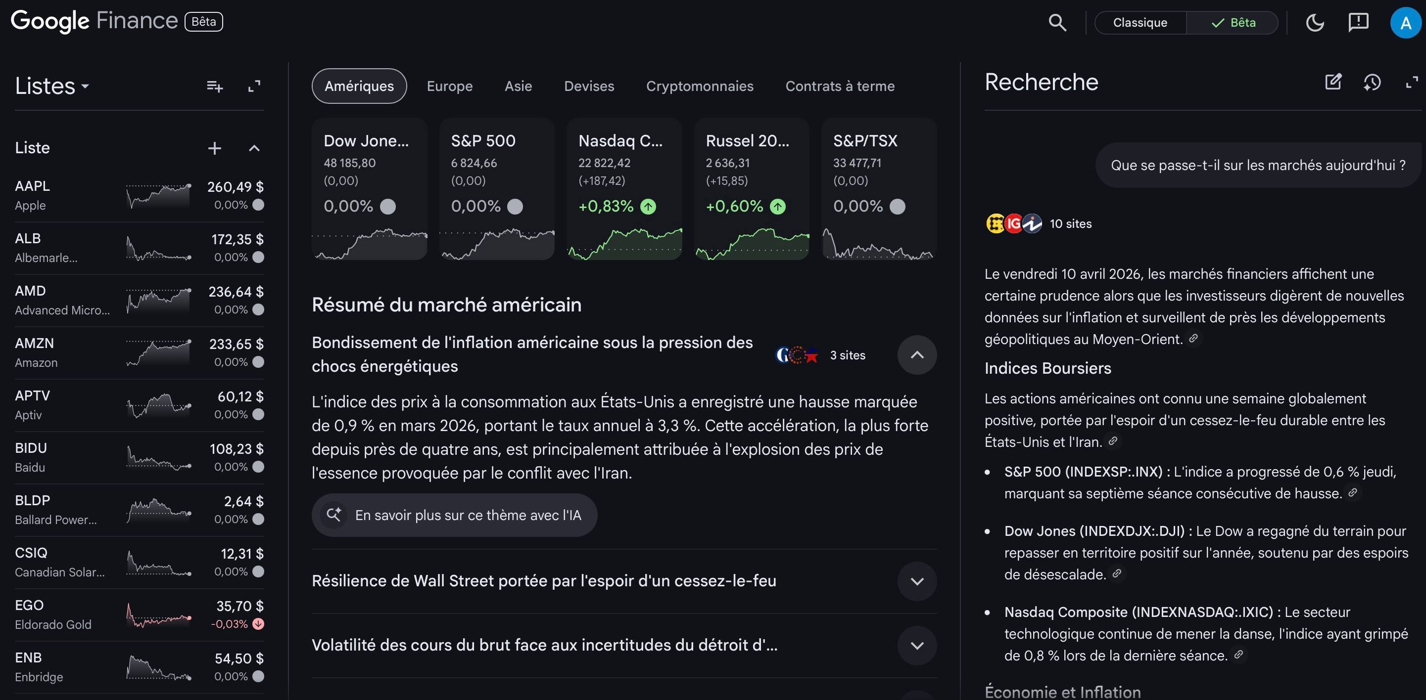 Google annonce une nouvelle version de son site Finance optimisée par ...