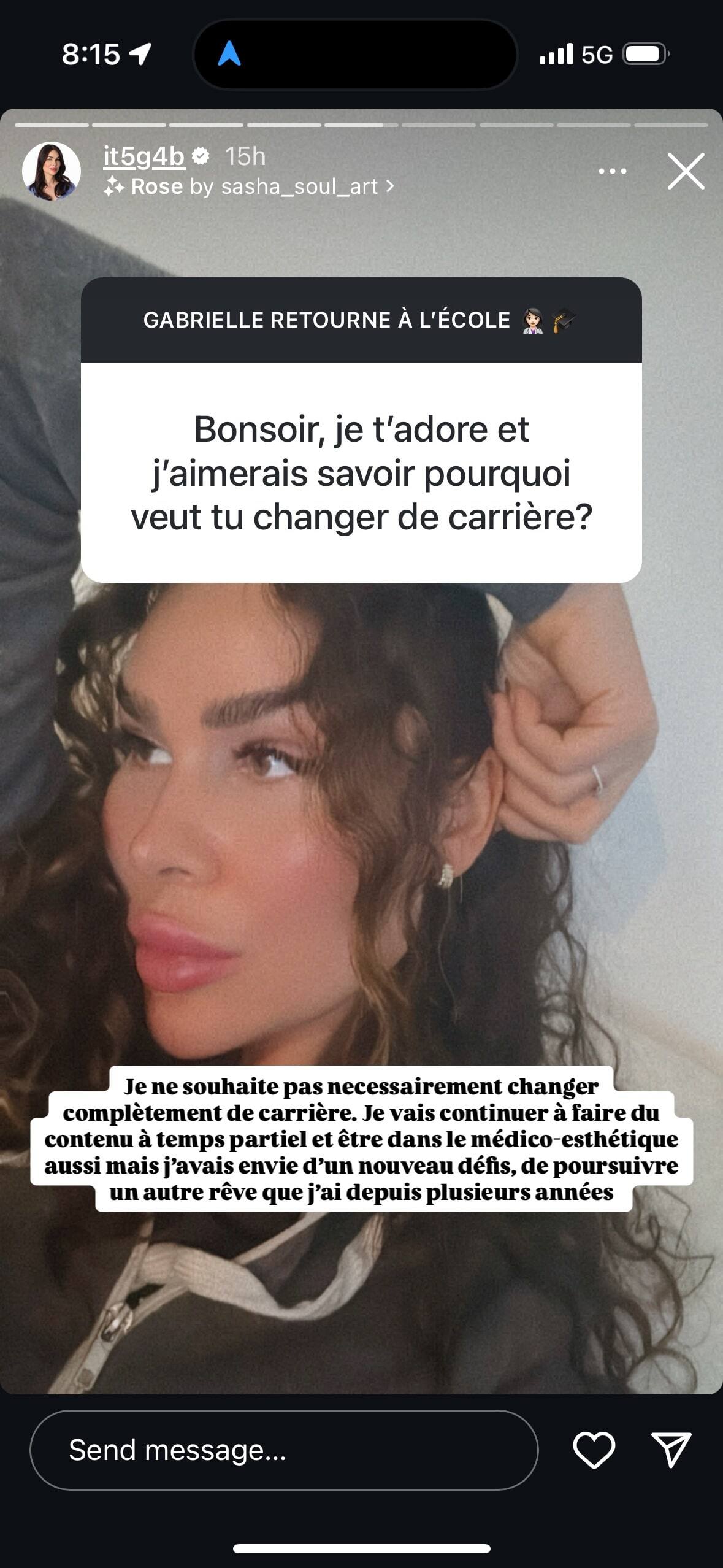 Grand changement: Gabrielle Marion retourne sur les bancs d'école pour ...