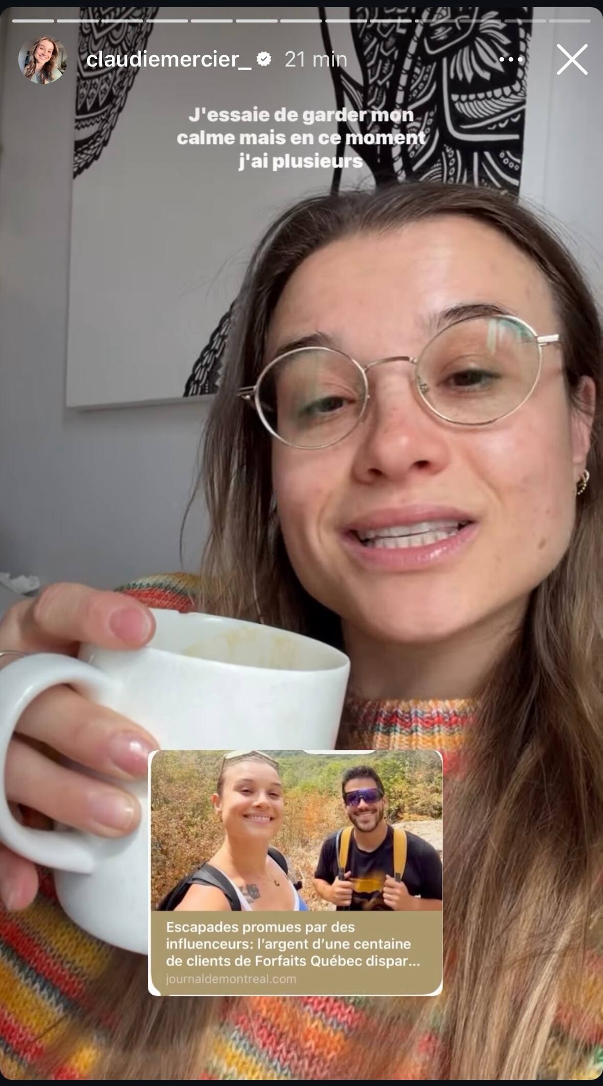 « J’essaie de garder mon calme mais en ce moment j’ai plusieurs ...