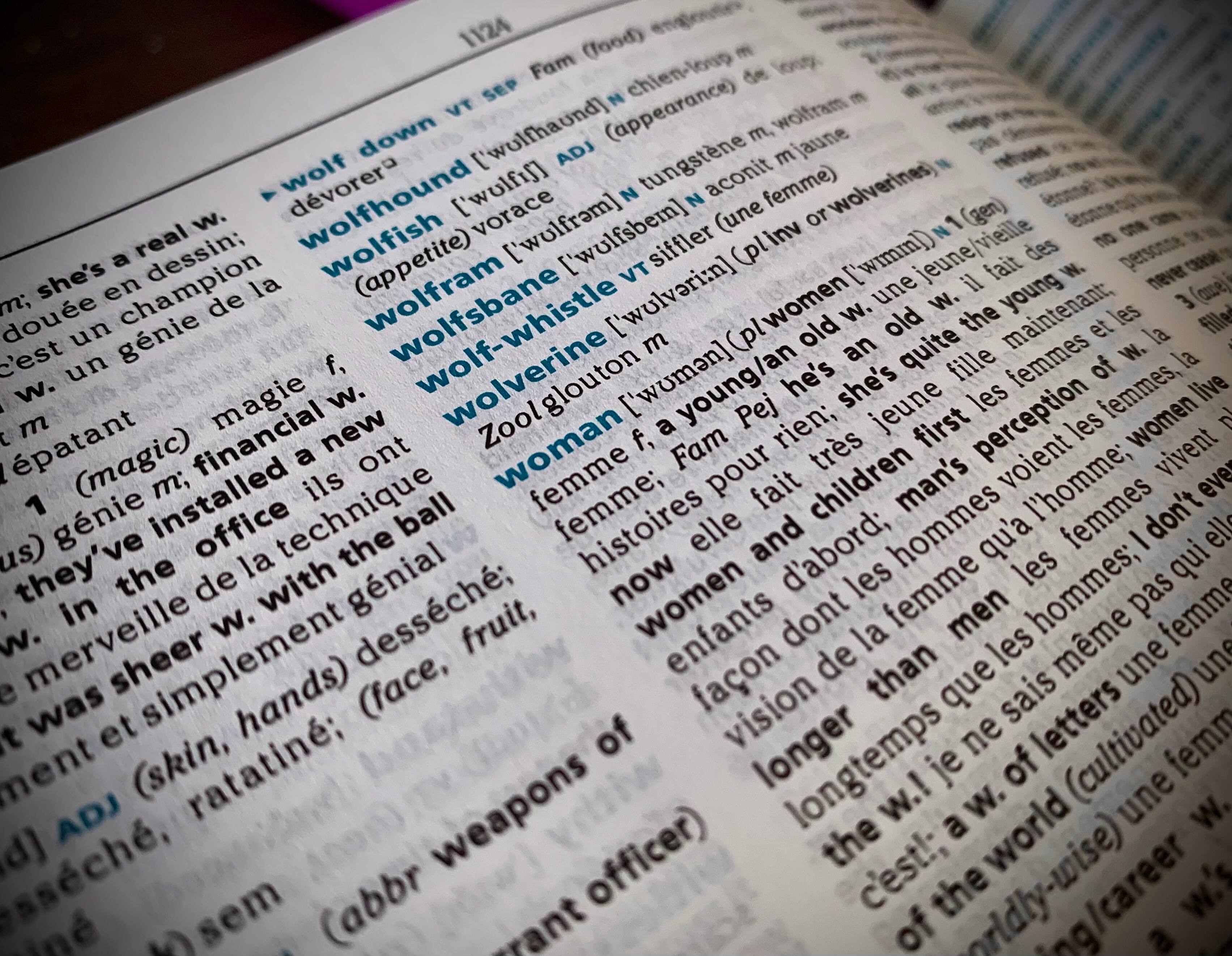 Un réputé dictionnaire redéfinit les mots «homme» et «femme» pour ...