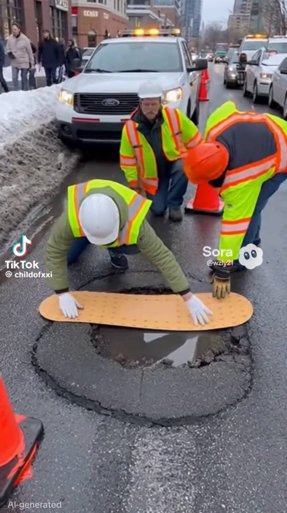Les nids-de-poule font sensation sur les routes et les médias sociaux | JDQ