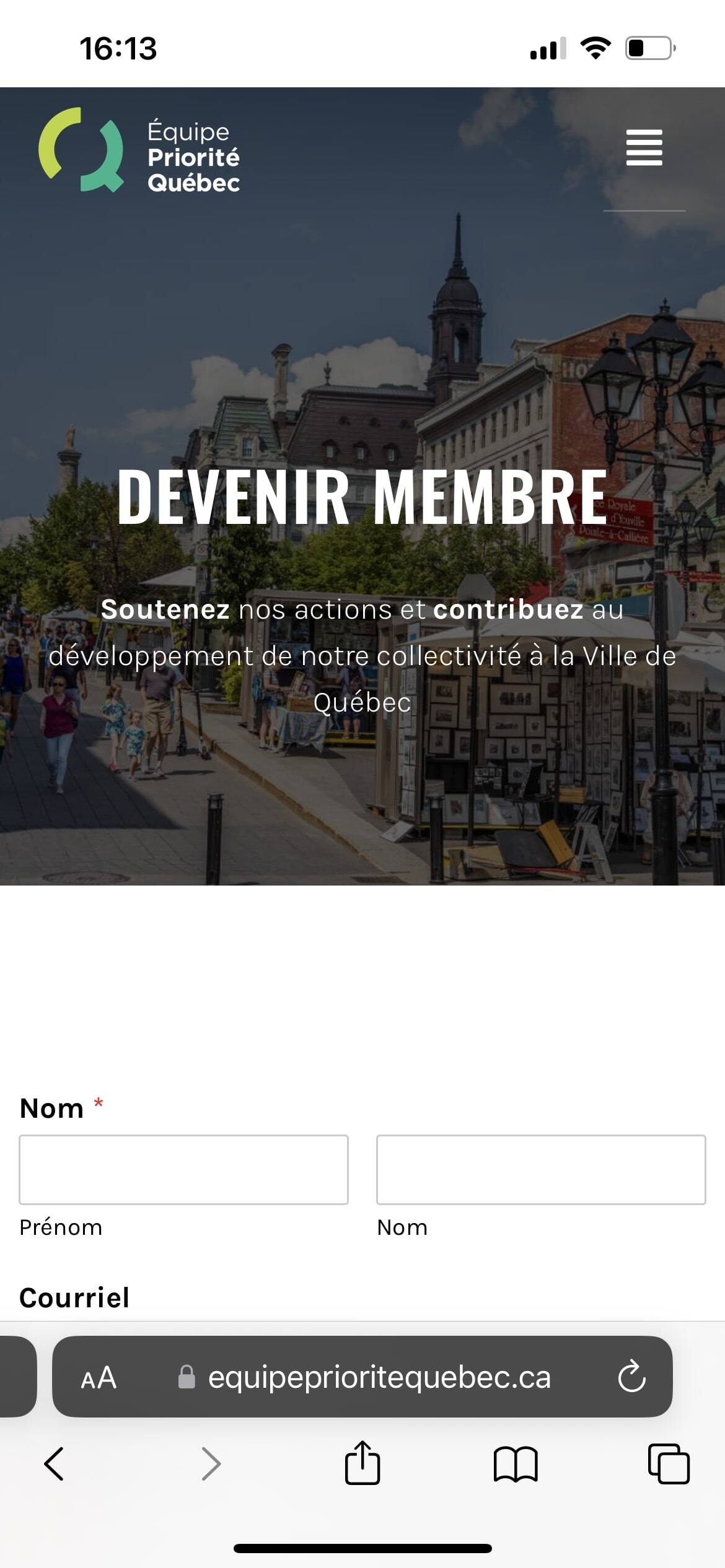 Priority Quebec Team: Questionable photo selection on their website