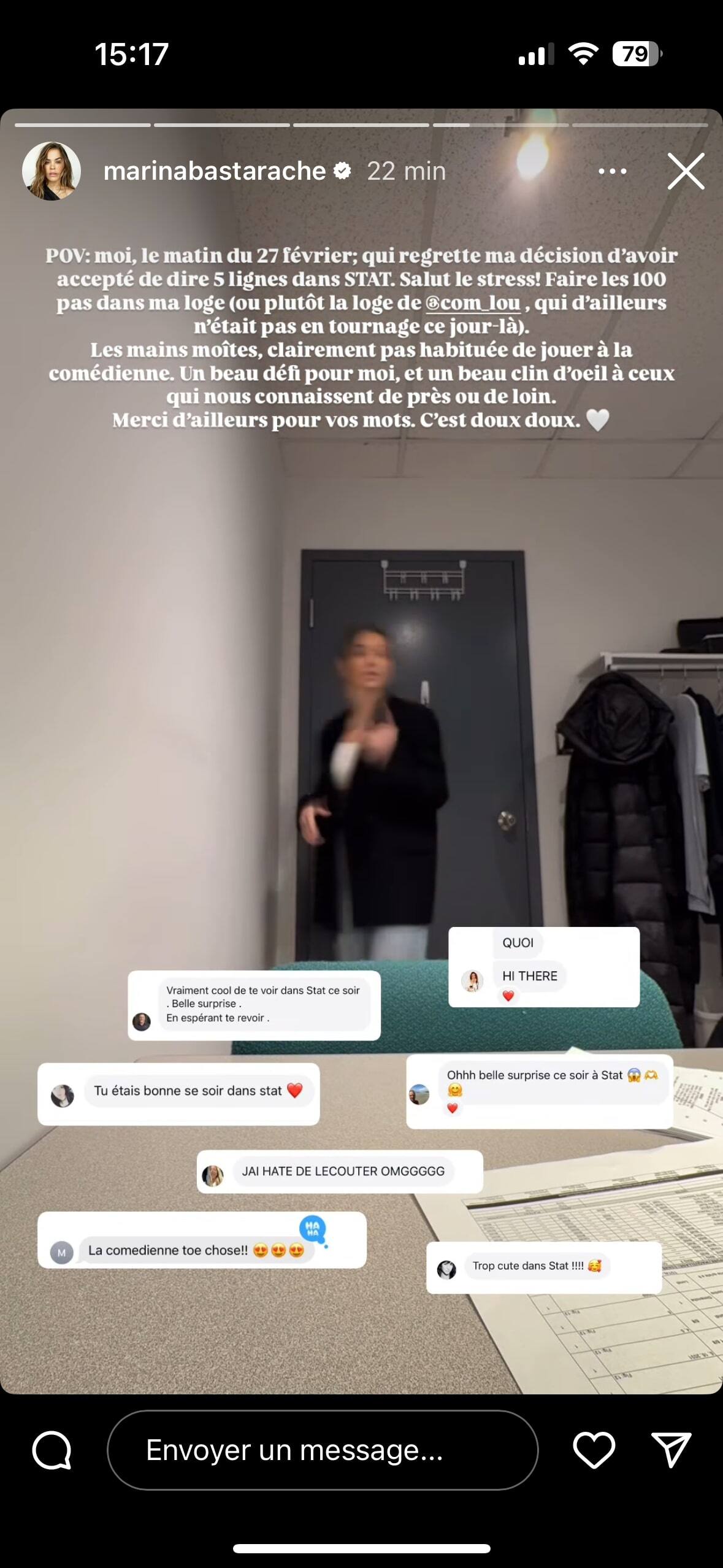 Marina Bastarache a joué quelques scènes dans la même série que son ...