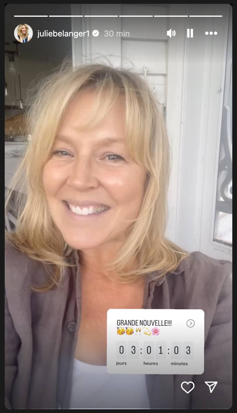 Julie Bélanger titille ses abonnés avec une grande nouvelle | 7 Jours
