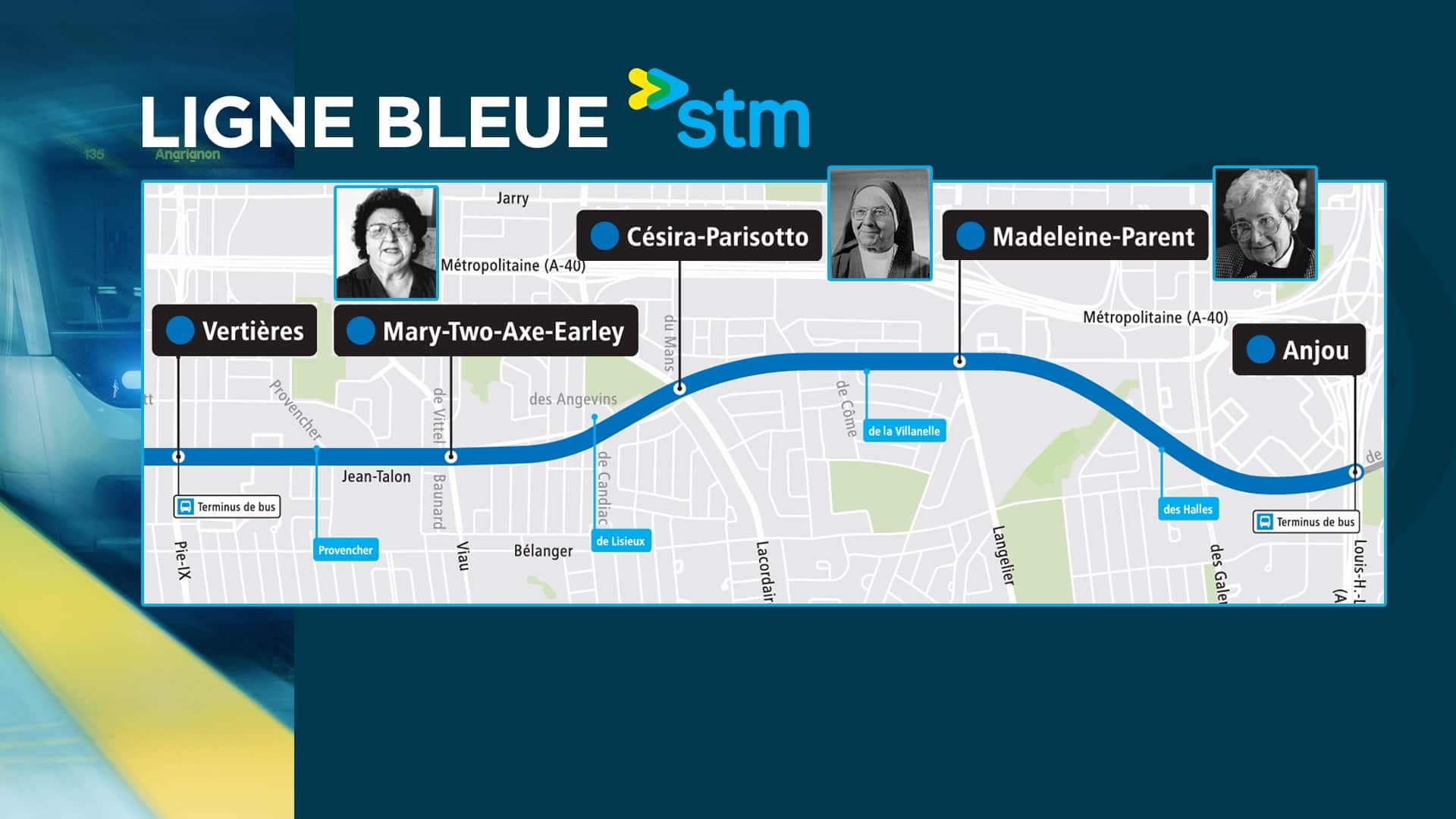 Découvrez les noms des 5 nouvelles stations de la ligne bleue du métro ...
