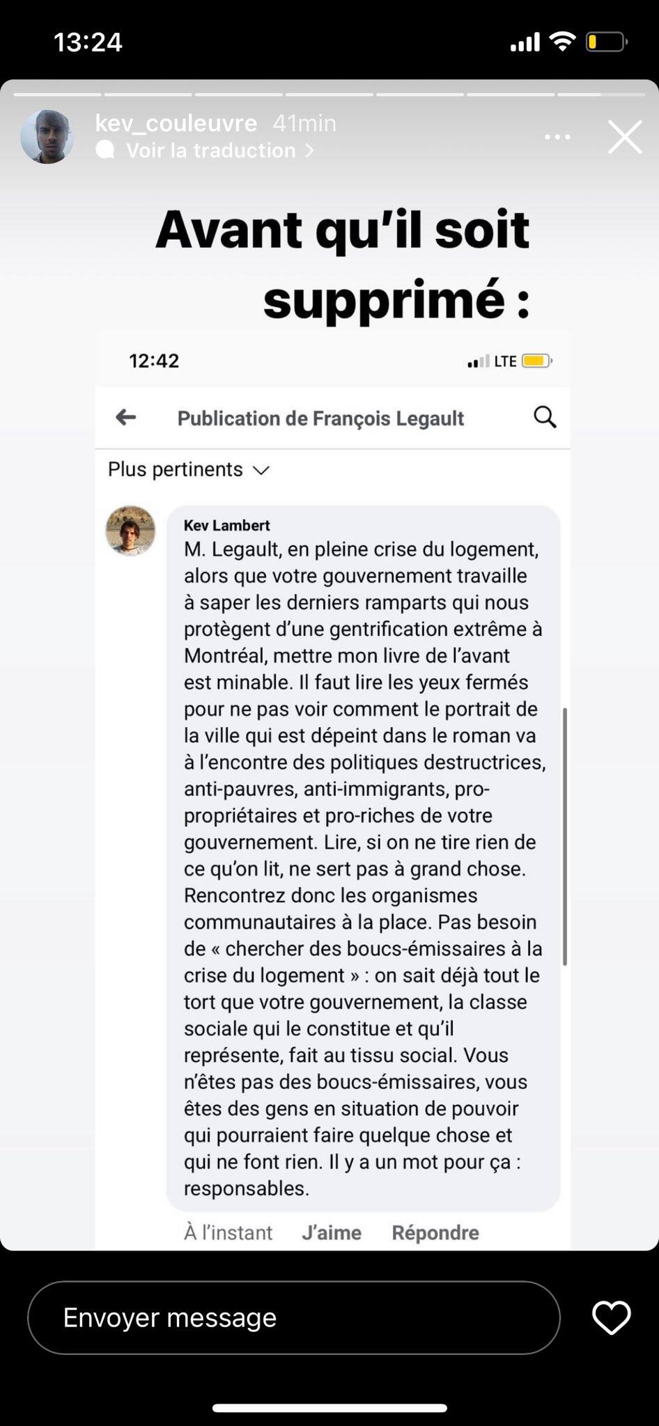 Crise du logement: Legault critiqué par un auteur qu’il vient d ...