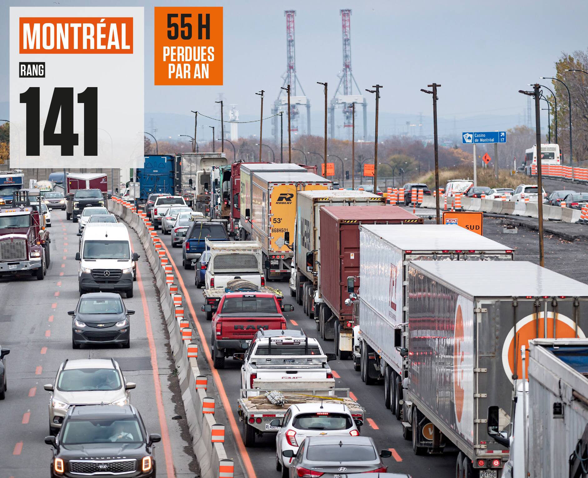 Congestion: pas moins de 140 villes ont plus de trafic que Montréal | JDM
