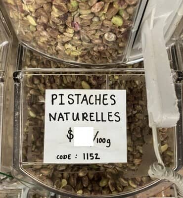 Des pistaches en vrac vendues par une entreprise montréalaise objet d ...