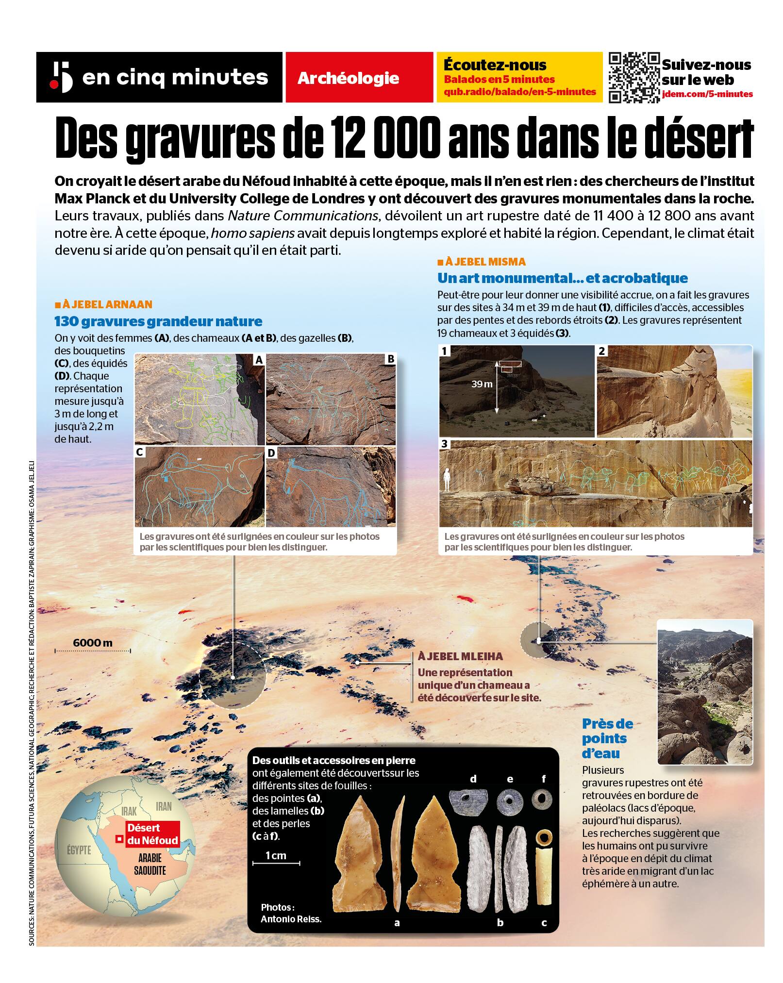 INFOGRAPHIE | Des gravures de 12 000 ans dans le désert | JDM