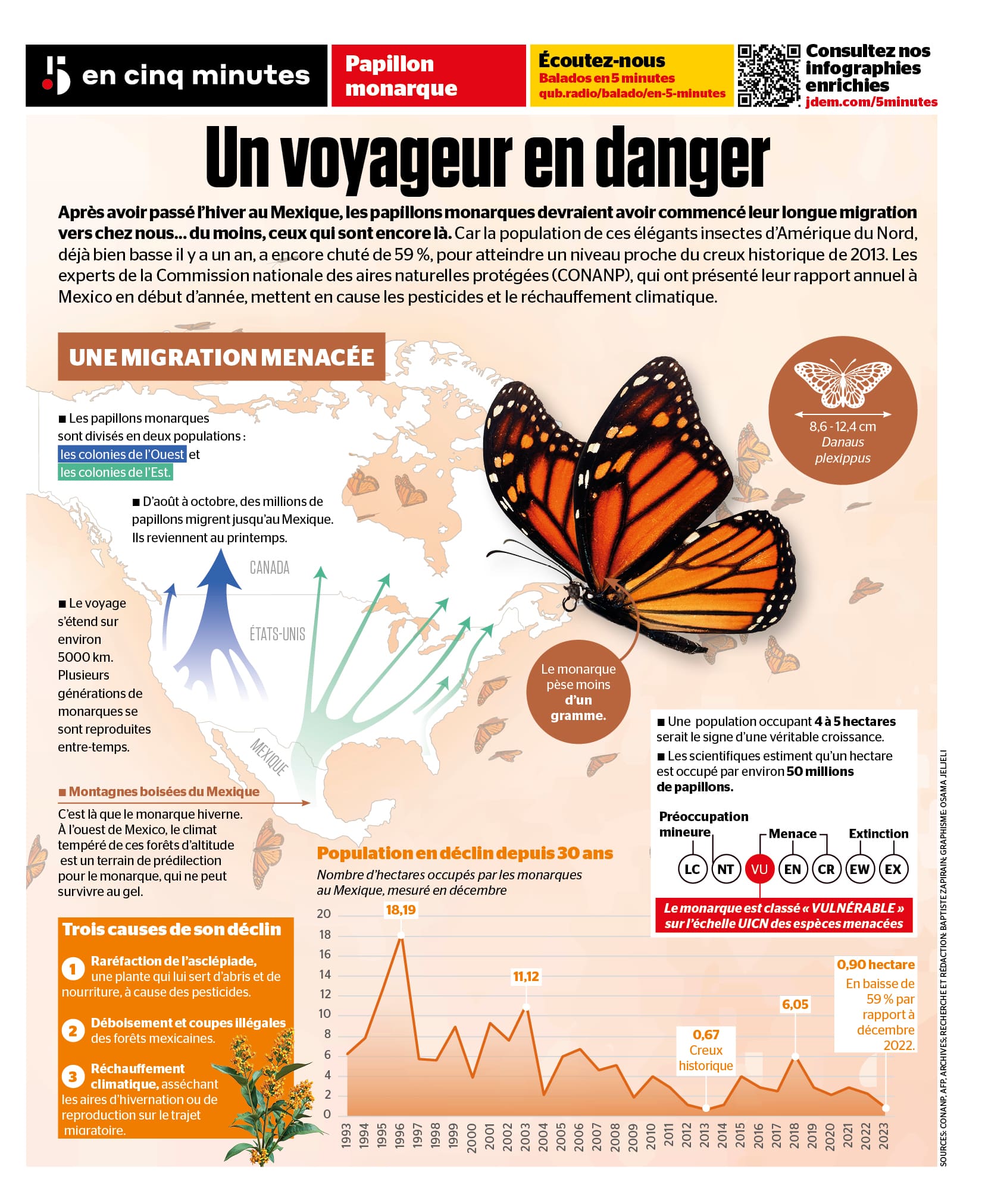 Le papillon monarque en danger | Le Journal de Québec