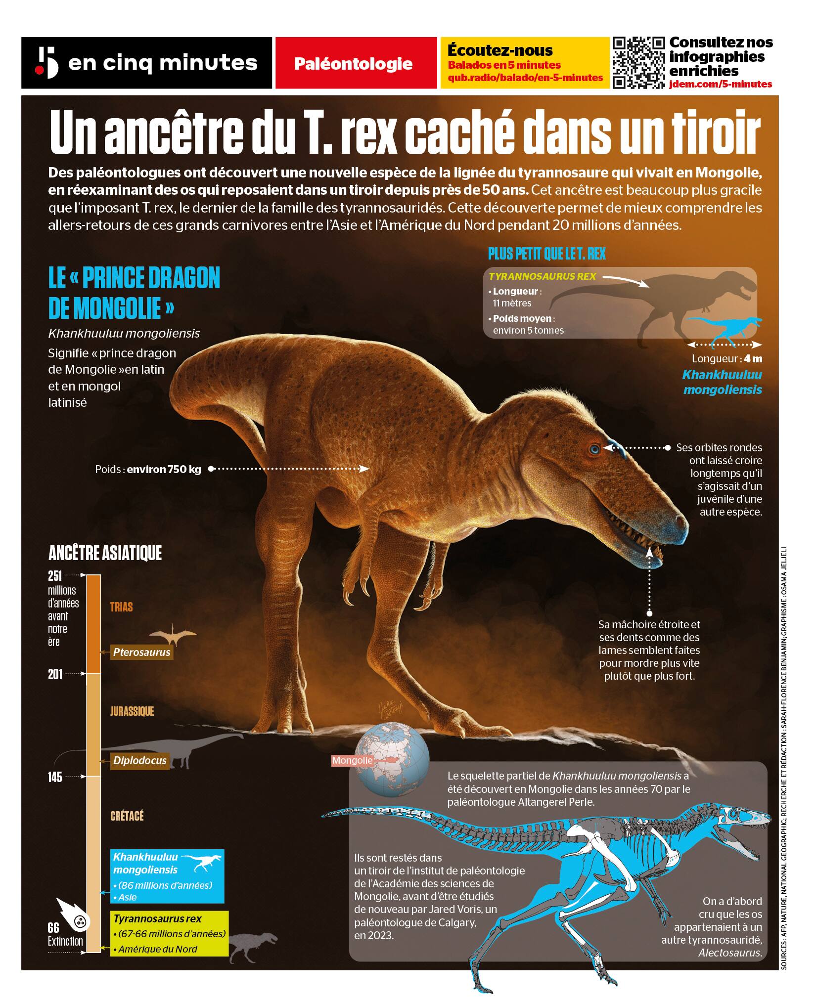 [Infographie] Un ancêtre du T. rex caché dans un tiroir | JDM