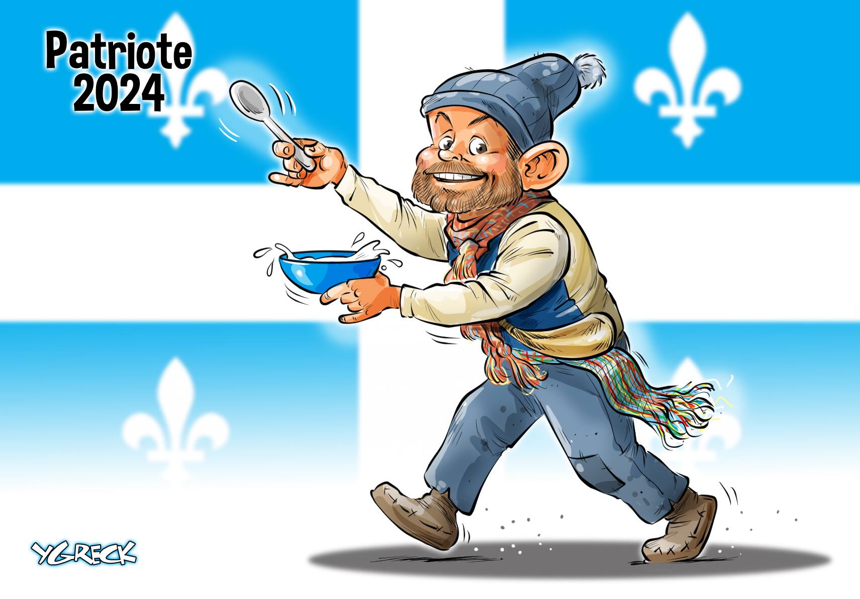 La caricature d'Ygreck en vidéo: PSPP patriote et soupe au lait | JDQ