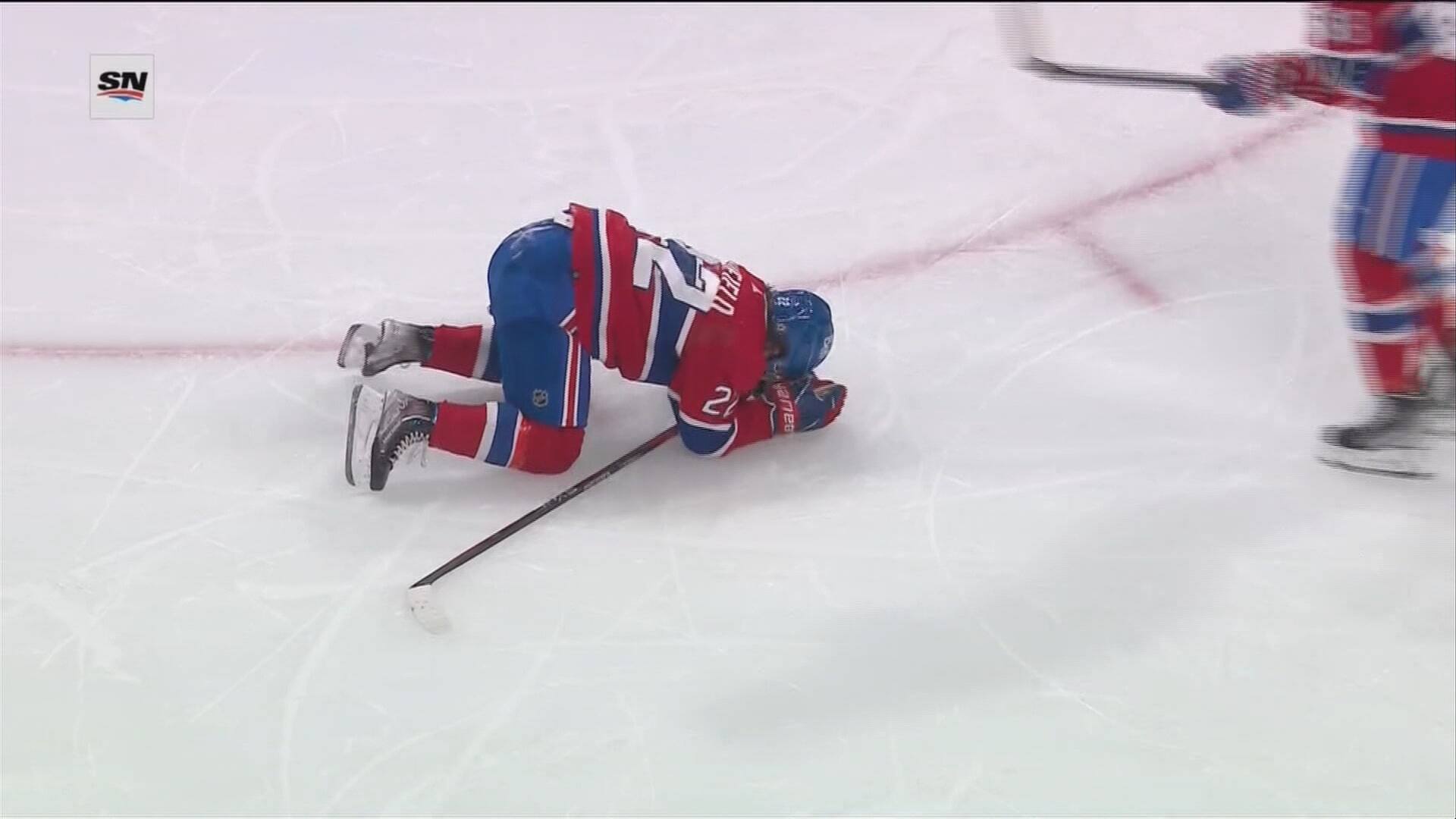 À VOIR | Cole Caufield blessé après avoir été durement frappé | TVA ...