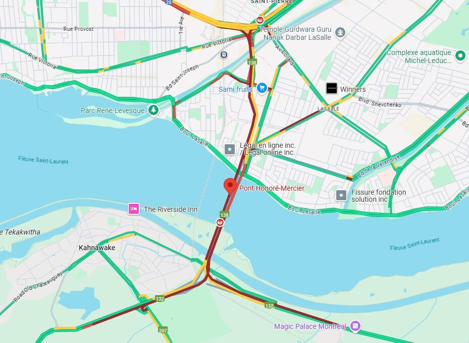 Le pont Louis-Bisson fermé en direction sud en raison de multiples ...