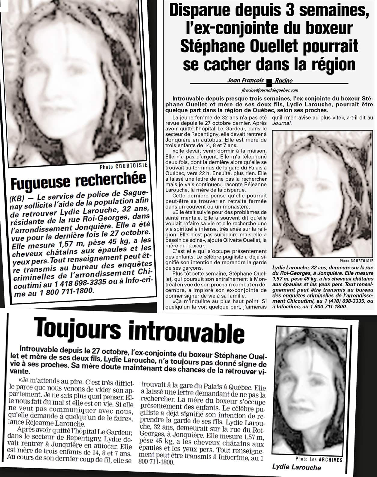 Finalement identifiée 18 ans après sa disparition | JDQ