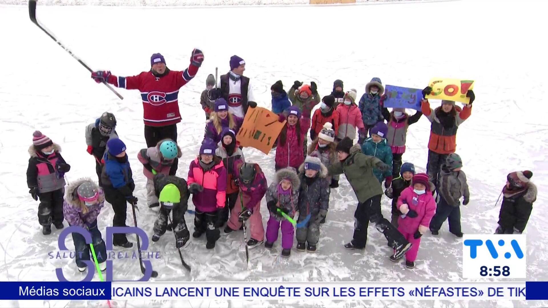 Dave Morissette dispute un vrai match de hockey avec des jeunes pour la ...