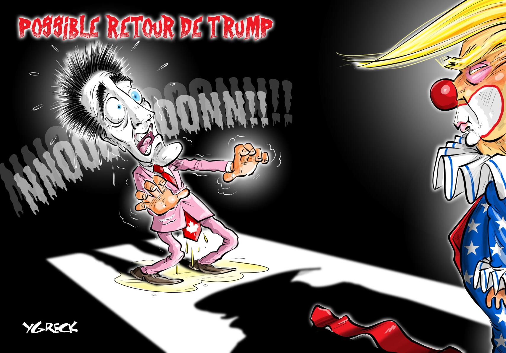 La caricature d'Ygreck en vidéo: Trudeau craint le retour de Donald ...