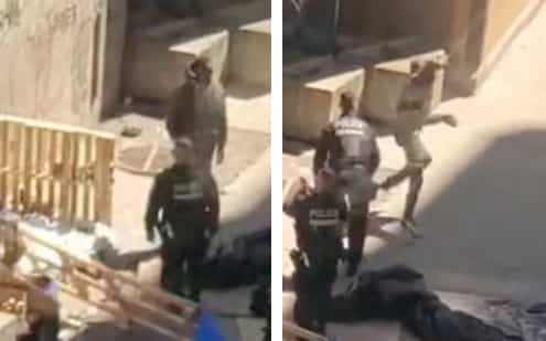 Vidéo virale d’un policier poussant avec force un itinérant à Montréal ...
