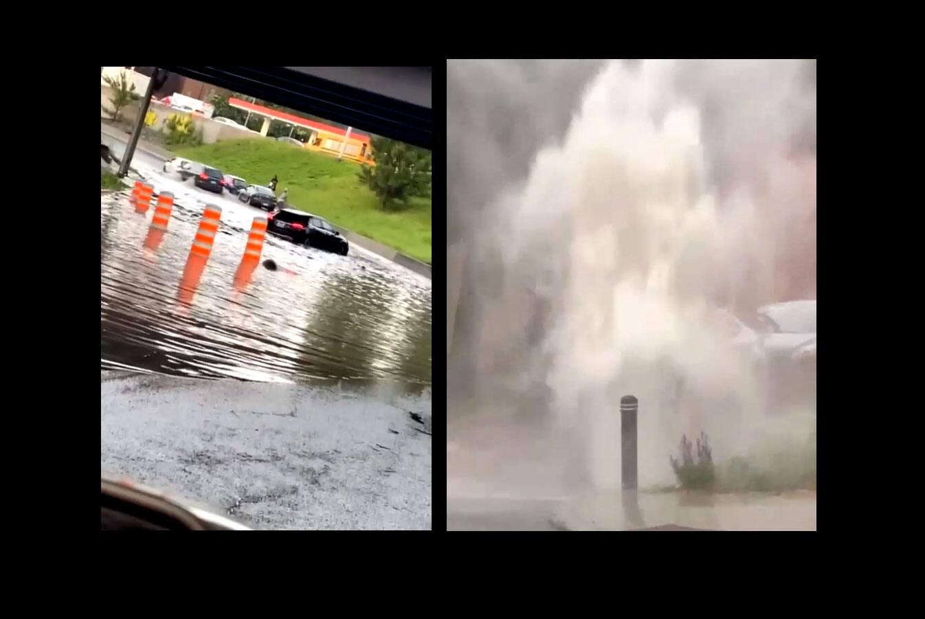 EN IMAGES | Geysers et inondations majeures à Montréal | TVA Nouvelles