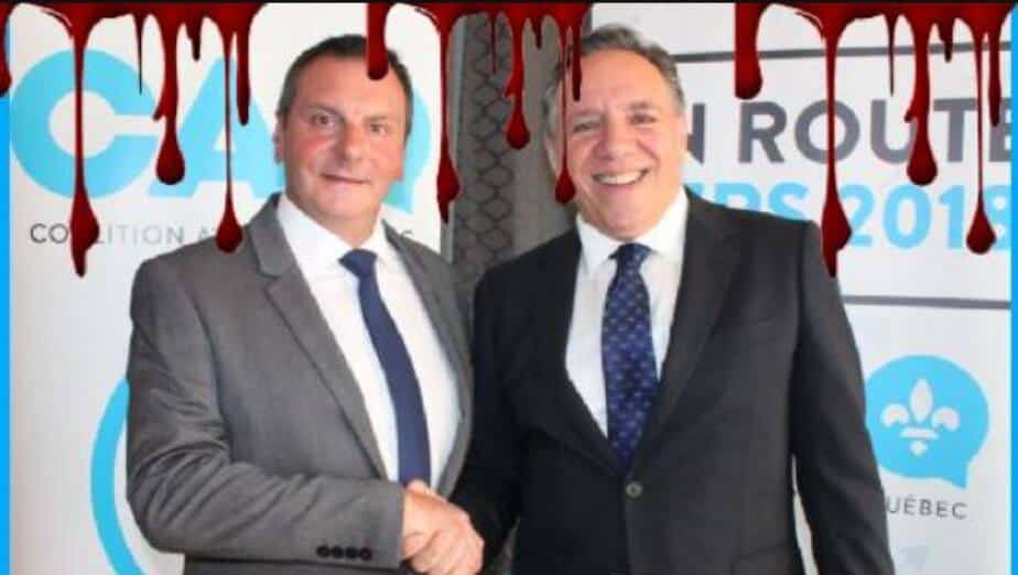 Image dégoulinante de sang: le caquiste Sylvain Lévesque porte plainte à la police | JDM