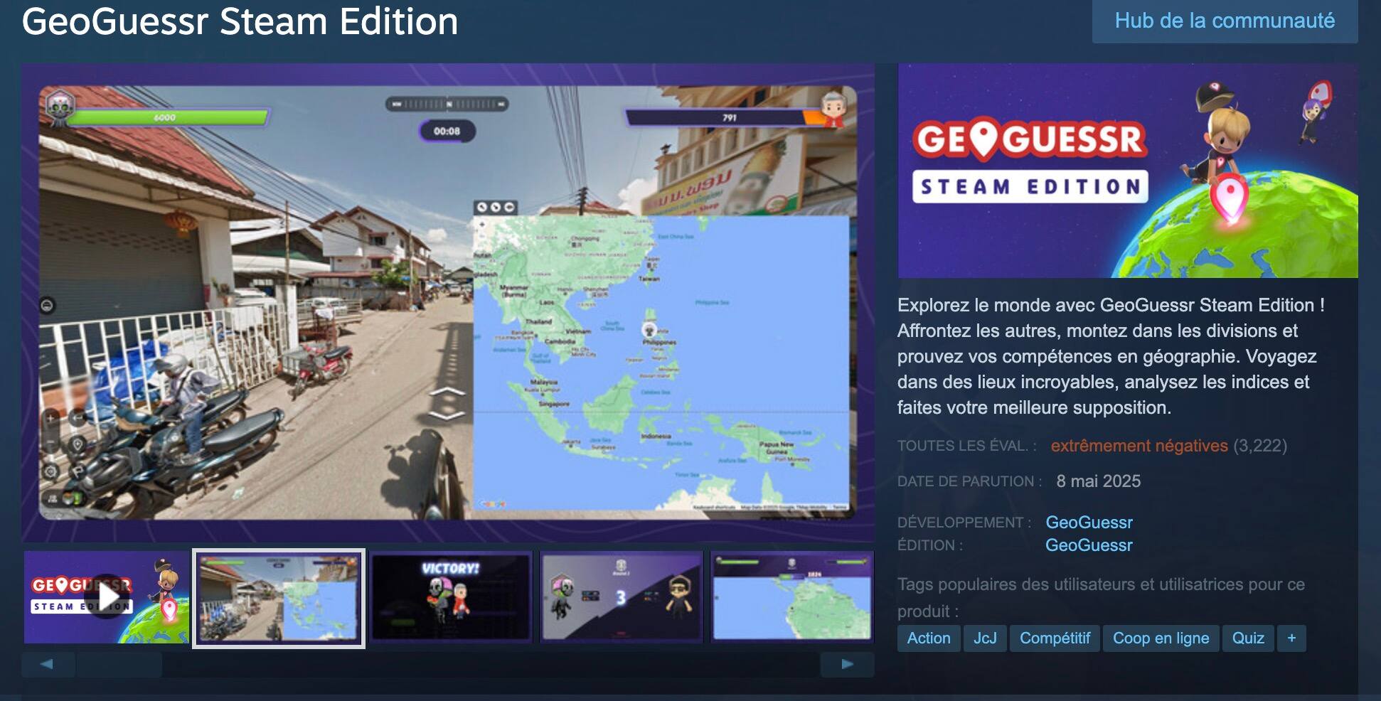 La sortie de GeoGuessr sur Steam est catastrophique | Pèse sur start