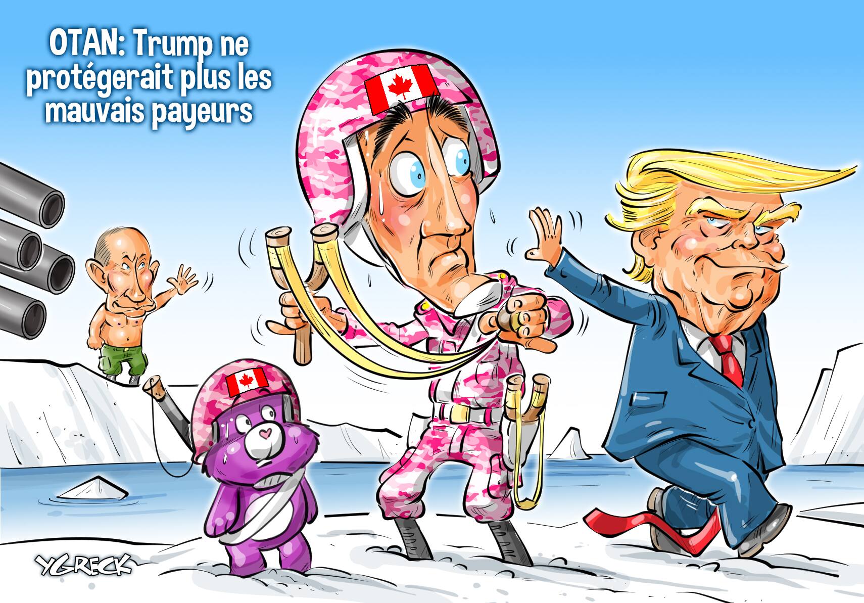 La caricature d'Ygreck en vidéo: Trump menace de ne plus protéger ...