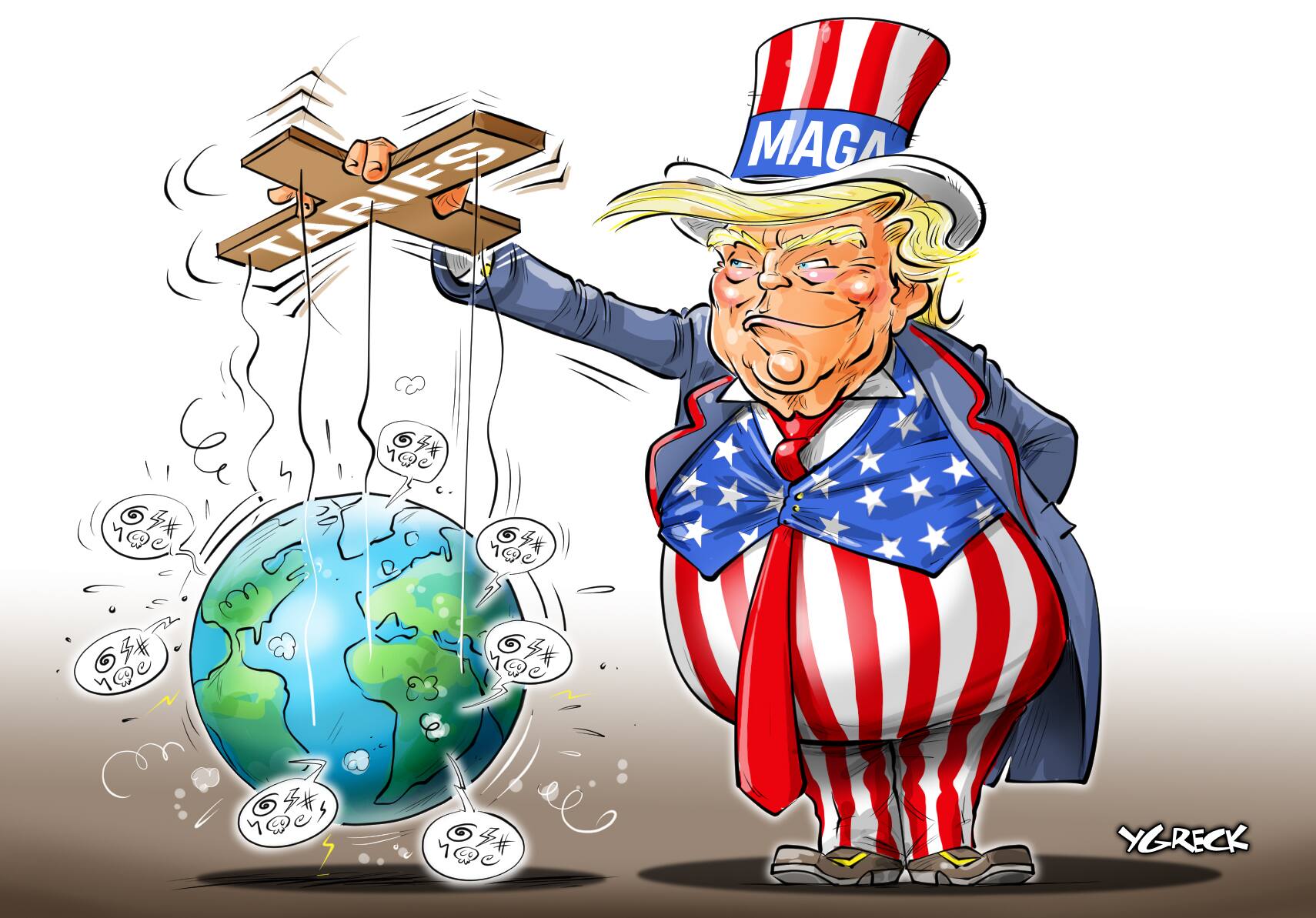 La caricature d’Ygreck en vidéo: les tarifs de Donald Trump | JDM
