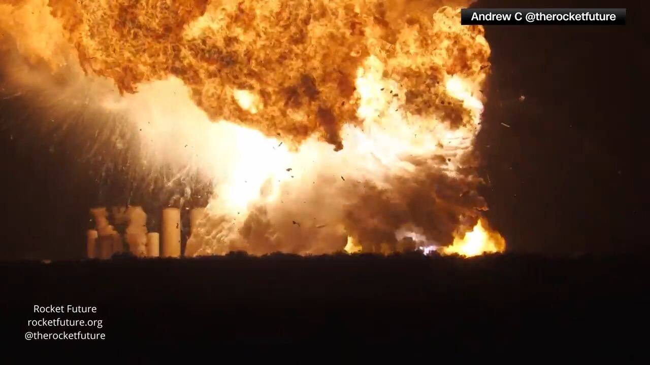 EN VIDÉO | Explosion d'une mégafusée Starship de SpaceX lors d'un test ...