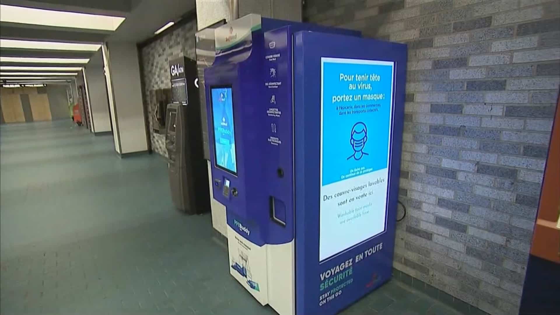 Des distributrices de masques dans le métro | TVA Nouvelles
