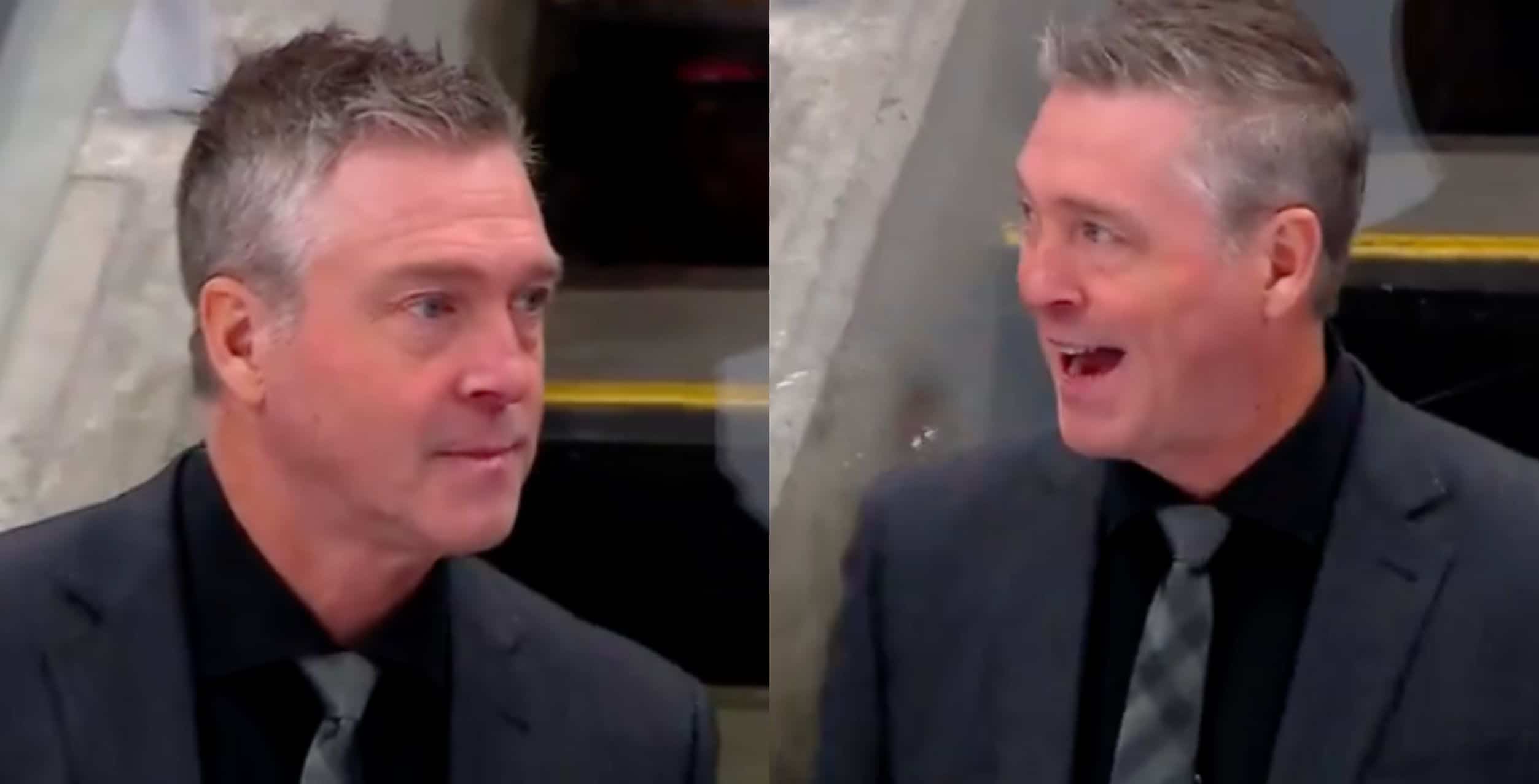 Patrick Roy lâche un «tabarn**k» bien senti après un but contre son ...