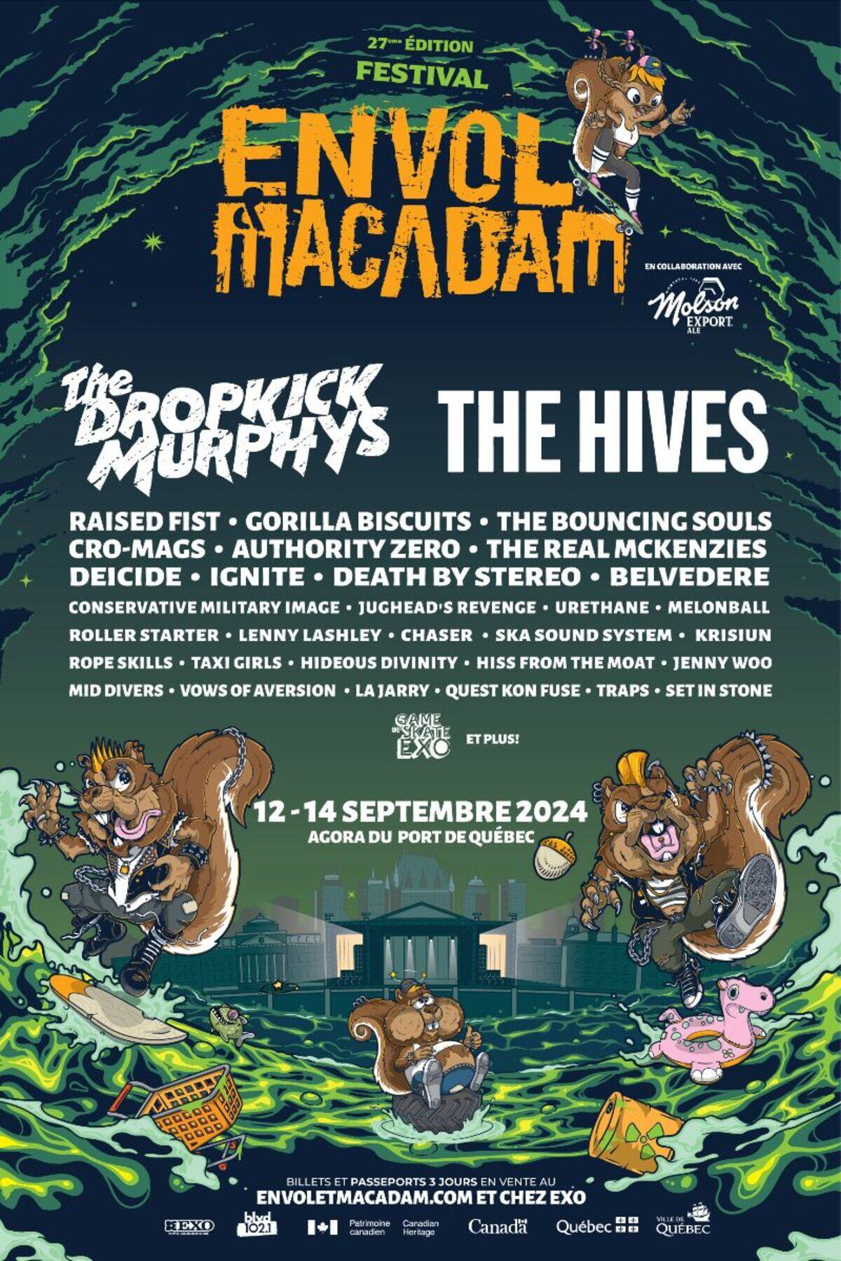 Festival Envol et Macadam: The Hives, Dropkick Murphys et Raised Fist ...