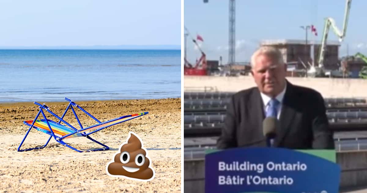 «Ne faites pas caca sur la plage»: Doug Ford rappelle une règle ...