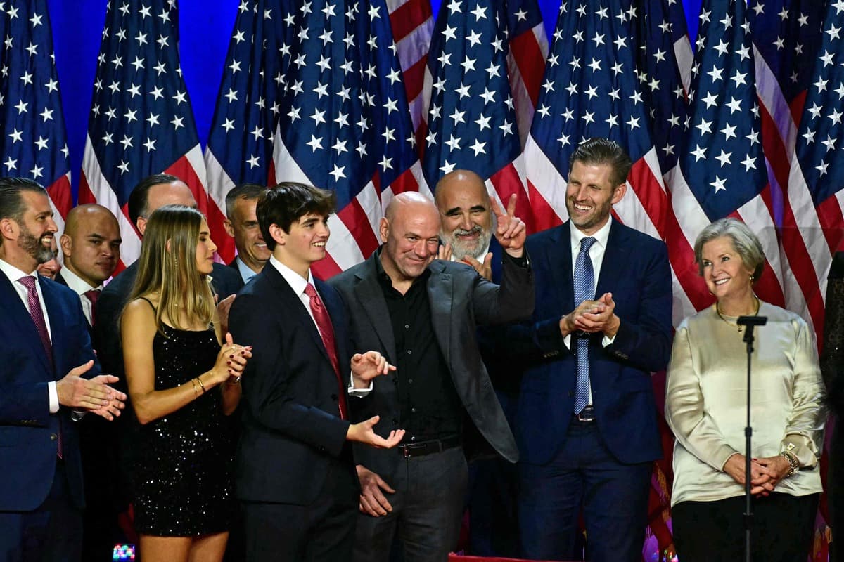 Bryson DeChambeau monte sur la scène de Donald Trump après sa victoire ...