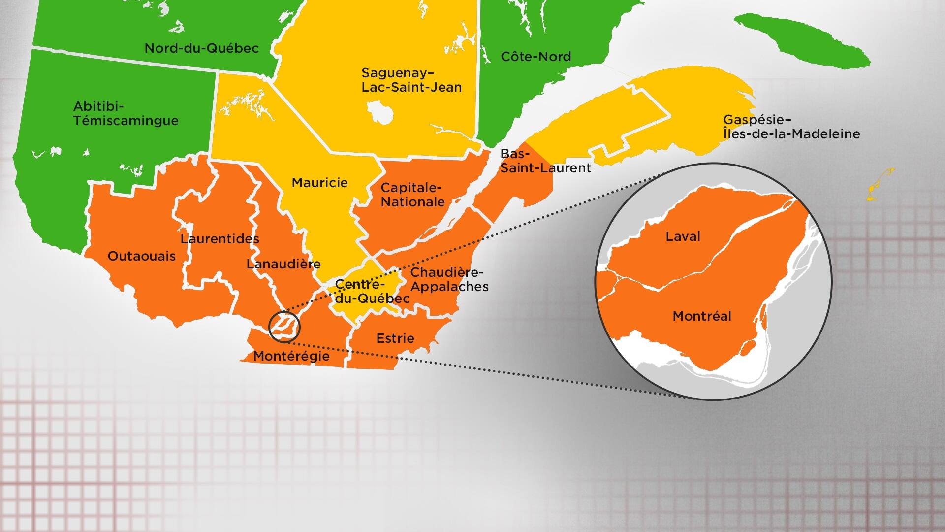 Plus aucune région en zone rouge dès lundi | TVA Nouvelles