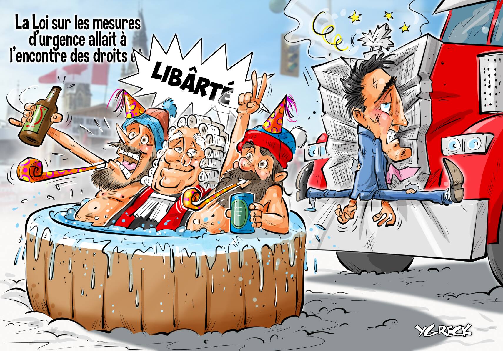 La caricature d'Ygreck en vidéo: gain de cause des droits à la liberté! | JDQ