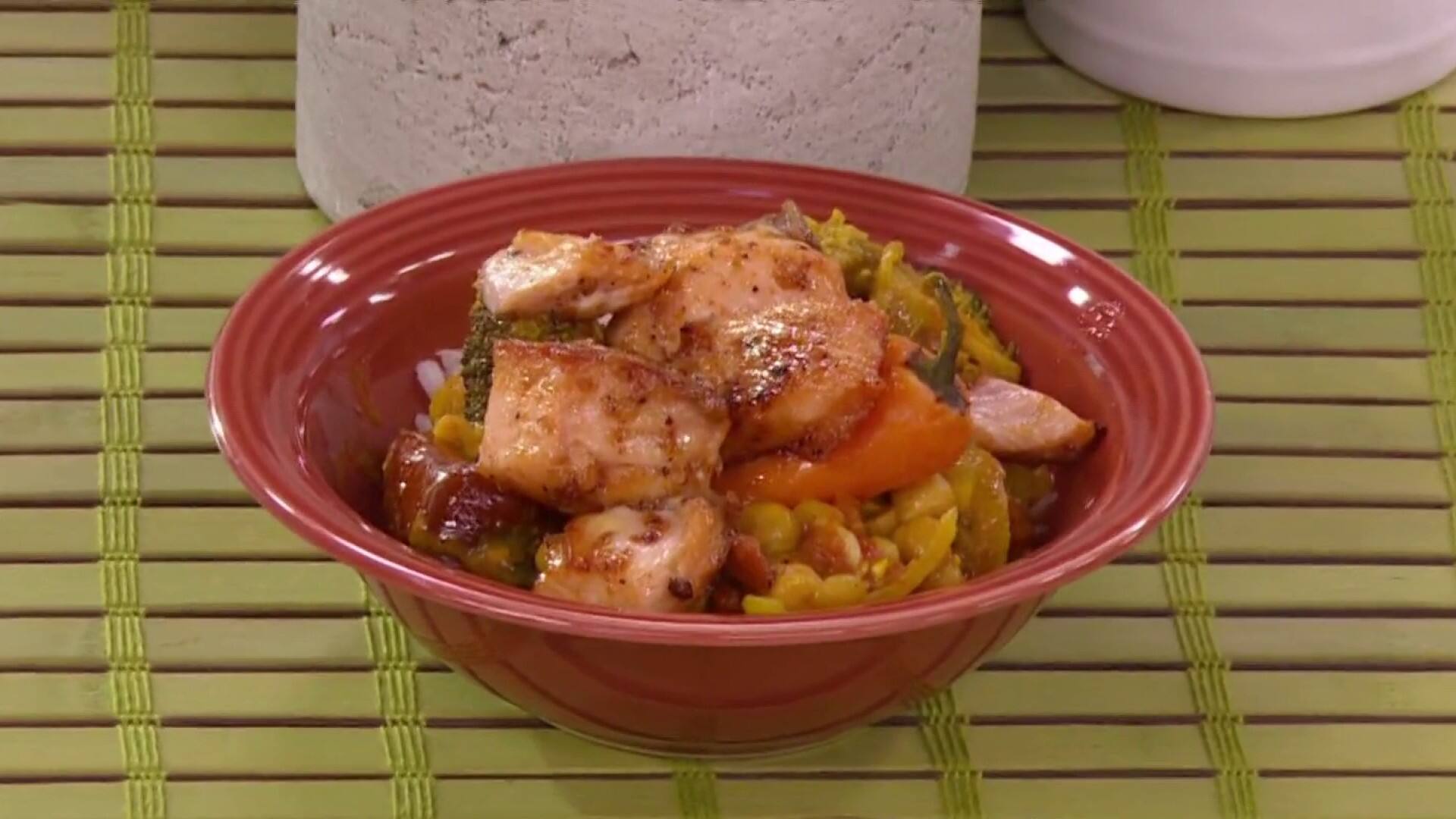 Nouvelle recette de cari de saumon, miel et légumes | Salut Bonjour