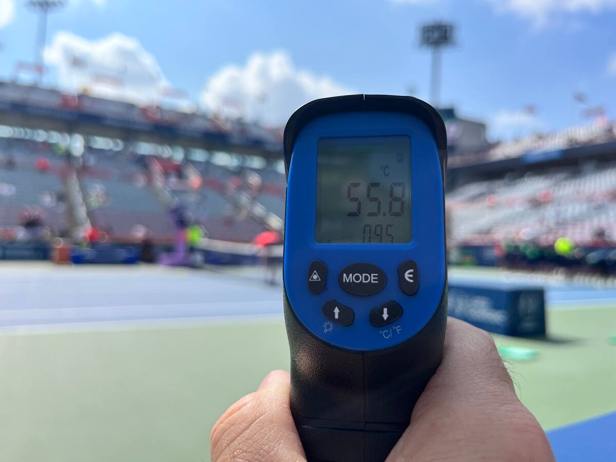 C’est brûlant au Stade IGA: on a frôlé les 60 degrés sur le court ...
