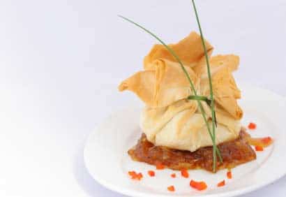 Feuilletés à la poire, au fromage de chèvre et au pesto | Coup de pouce