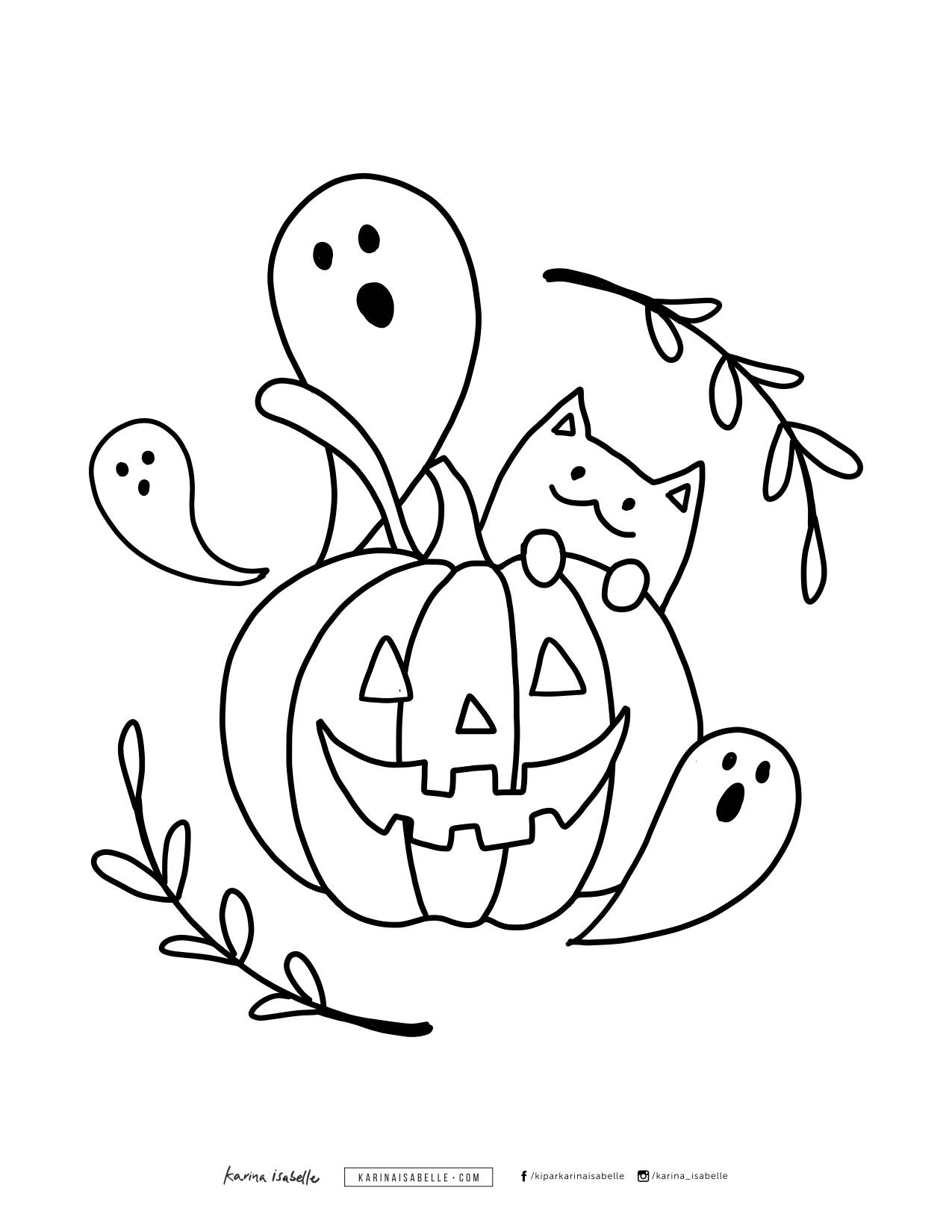De beaux dessins à colorier imprimables pour l'Halloween | Salut Bonjour